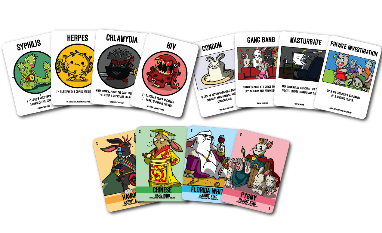 Four King Rabbits - The STD Card Game